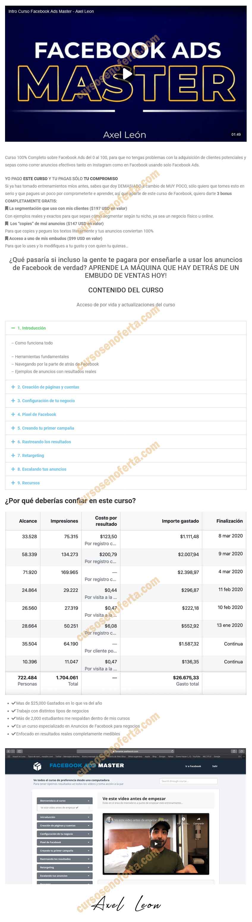 Facebook Ads Master - Axel León - cursosenoferta.com